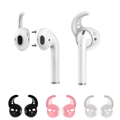 1Pair Earphone Case Cover Silicone Antislip Earhooks Earbud