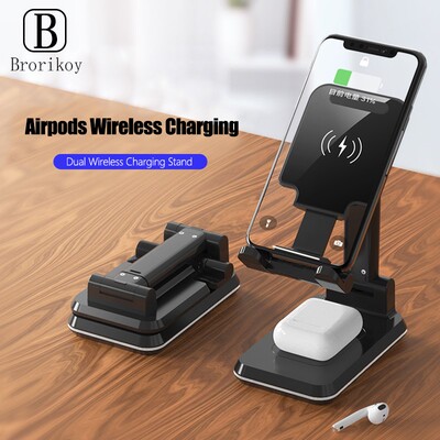Wireless 10W Fast Charging Station For Samsung S20 S10 S9 D