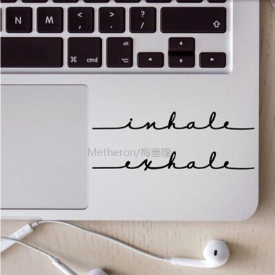 *inhale exhale er Decal Laptop ers Motivational Quotes Wall