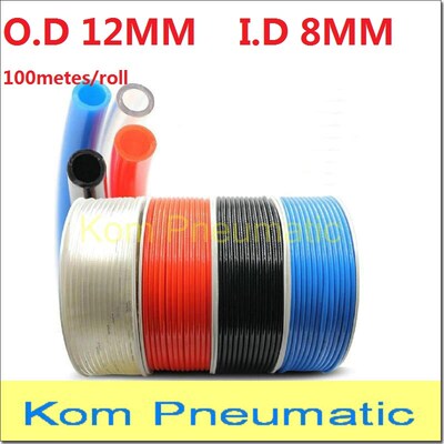 OD 12MM ID 8MM 100m/lot High Quality Pneumatic Hose PU Tube