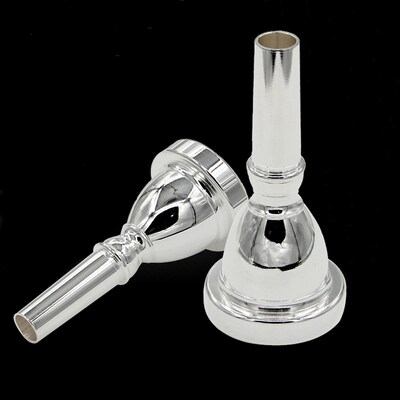 MoonEmbassy Silver Plated Bass Tuba Mouthpiece Brass Music