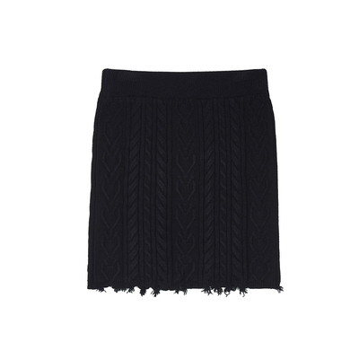 LUVISTRUE 纯色针织包臀半身裙短裙A字裙