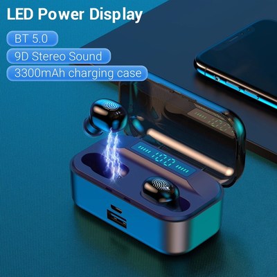 New 3300mAh Bluetooth Earphones Wireless Headphones Touch C