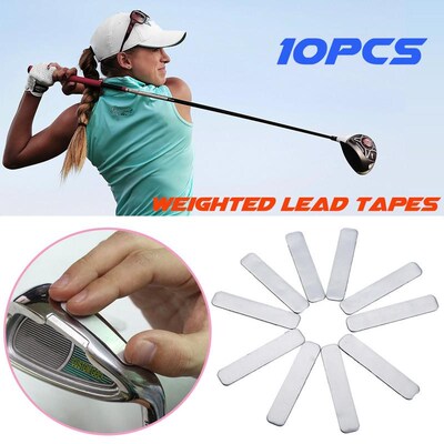 10 pcs/bag Golfer Adhesive Lead Tape Strips Add Power Weigh
