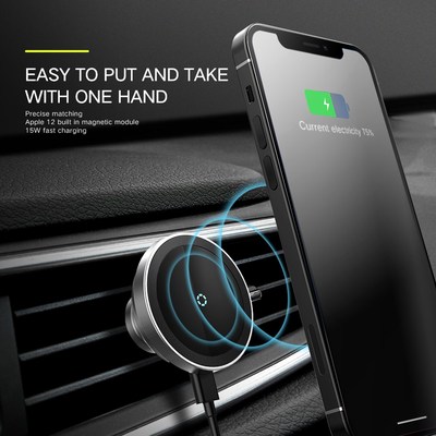 The new 15W car magnetic wireless charger mobile phone hold