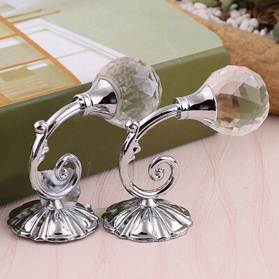 Luxurious Metal Crystal Glass Curtain Holdback Wall Tie Back