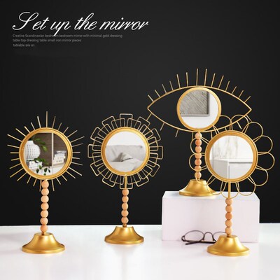 Table Decorative Vanity Mirrors Nordic Fashion Iron Geometr