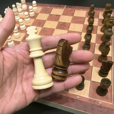 New Design 3 in 1 Wooden Chess Backgammon Checkers Travel  C