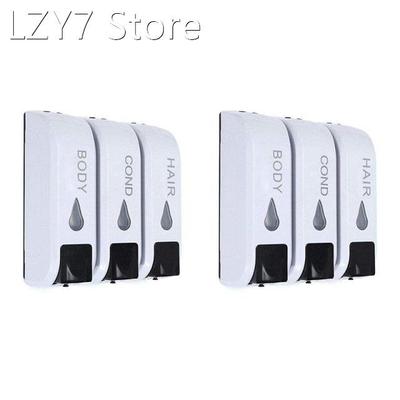 2X Triple Shower Soap Dispenser Wall Mounted Liquid Soap Sha