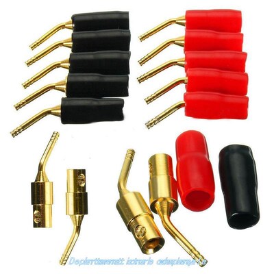 5PaiRS/10PCS Banana WiRe CaBle Pin Plug Red+BlaCk 2mm SPeake