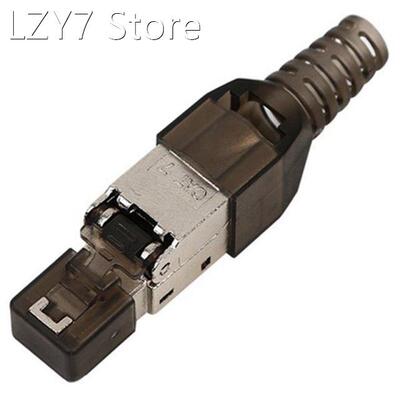 20 Pcs Tool-Free Shielded RJ45 Cat 7 Termination Plug Cat7 P
