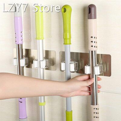 Wall Housekeeper Wall Mounted Mop Organizer Holder PP+PVC Br