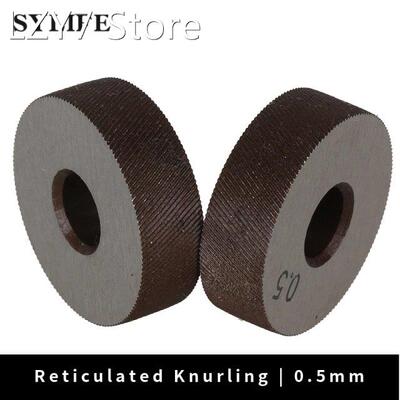2pcs Metal Knurling Tool Diagonal Wheel Linear Knurl 0.5mm P