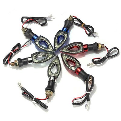 1 Pair Motorcycle Turn Signal Indicator Light Universal Mot