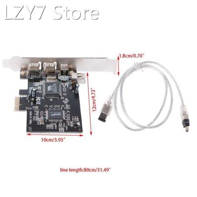 1 Set PCI-e 1X IEEE 1394A 4 Port(3+1) Firewire Card Adapter