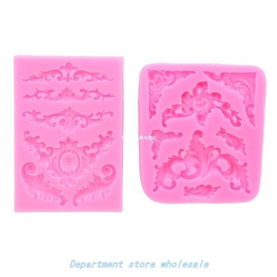 Flowers Pattern Carving Silicone Cake Mold DIY Fondant Choco