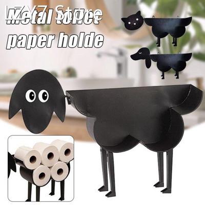 Sheeps Toilet Paper Holder Metal Frame with Cute Cartoon She