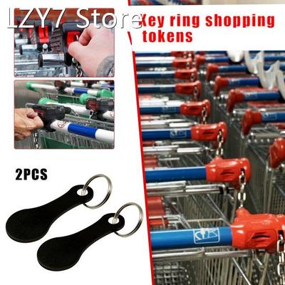 2 Pcs Shopping Tokens Chains Accessories Keyrings Decor Meta