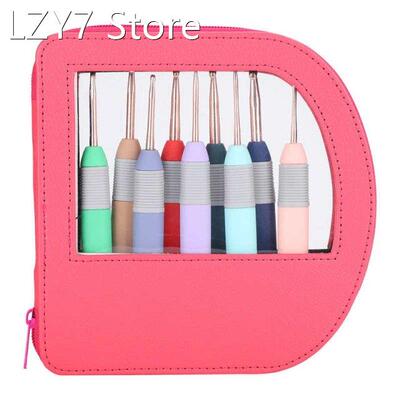 9Pcs/Set Weaving Tools Knitting Needle Soft Handle Radian Cr