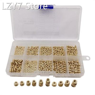 500Pcs/Box M2 Brass Hot Melt Inset Nuts Thread Knurled Injec