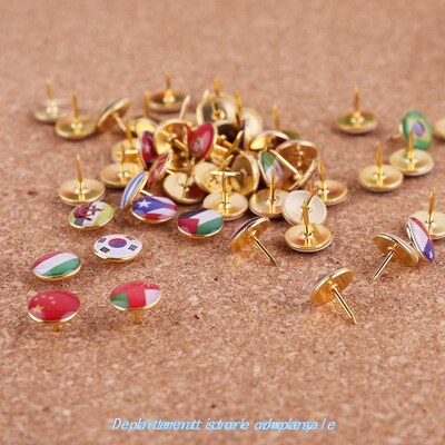 2020 New 100Pcs/box MaP Tacks NaTioNal FlaG Glue ThuMbTack P