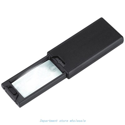 1pc 2.5x 45x Mini Magnifying Portable Pullout Illuminated LE