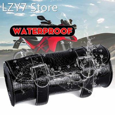 Motorcycle Fork Tool Bags Luggage Gloves Storage Leather Tra