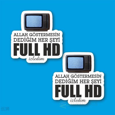 Full HD Laptop and Phone Sticker-Decal max.5cm 2'li Set