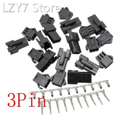 20Set/lot JST SM 3Pin 2.54mm Pitch Female Male Plug Housing