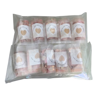 10pcs Heart Push Confetti Poppers Heart-shaped Paper Push ub