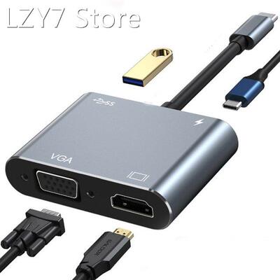 USB C 4k Type c to Adapter VGA USB3.0 HDMI-compatible Audio