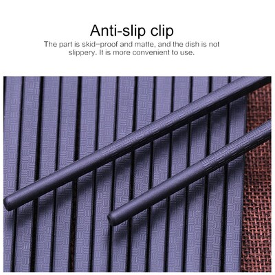 Chinese Stylish Alloy Chopsticks Healthy Light Weight reusab