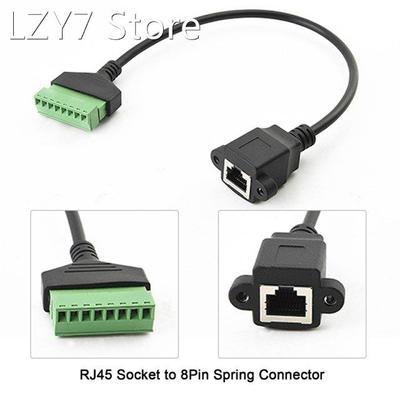1pcs RJ45 Female Cable RJ45 8p8c Plug To 8 Pin Terminal RJ45
