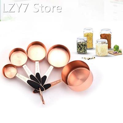 5PCS/Set Stainless Steel Gram Measuring Cup and Spoons Plati