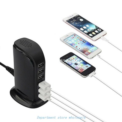 Travel 6-Port Usb Sailboat Charger Multi-Function Row Plug P