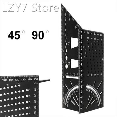 45 90 Aluminum Alloy Multifunctional Angle Ruler Crossing An