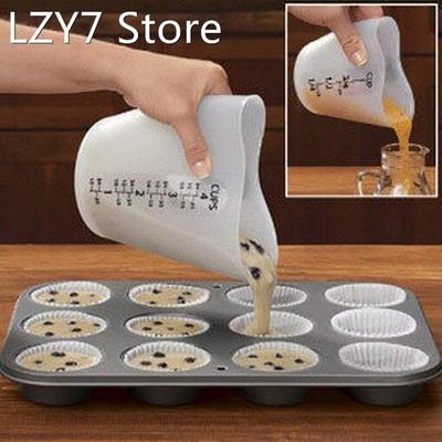 500ML Silicone Measuring Cake Cupcake Cups Heart Shape Thick