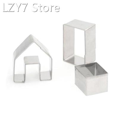 3Pcs Christmas Gingerbread House Biscuit Cutter Set Stainles
