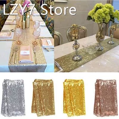 12x118/72'' Sequin Table Runners Wedding Party Banqu