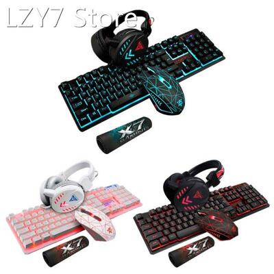 4Pcs/Set K59 Mechanical Wired USB Keyboard Illuminated Gamin