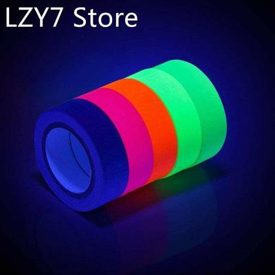 6 Rolls Fluorescent Tape UV Blacklight Reactive Glow In The