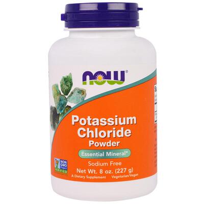 美国 Now Foods  potassium chloride 医药级氯化钾粉电解质227克