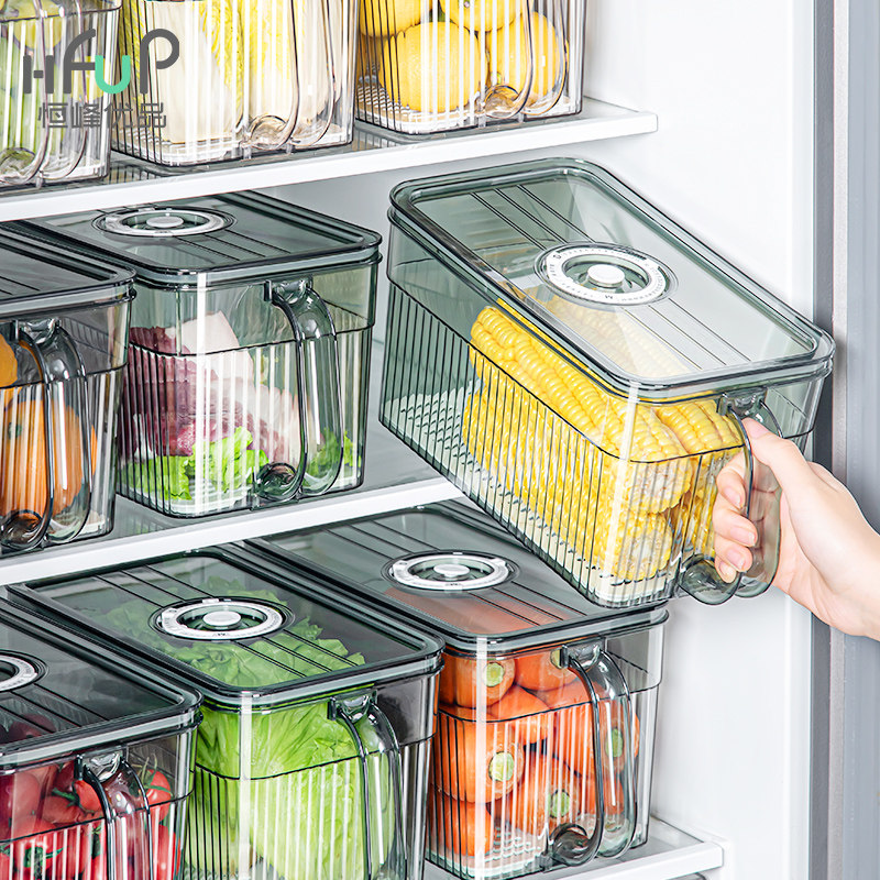 冰箱收纳盒食品级保鲜盒厨房蔬菜饺子整理神器冷冻专用鸡蛋储物盒_虎窝淘