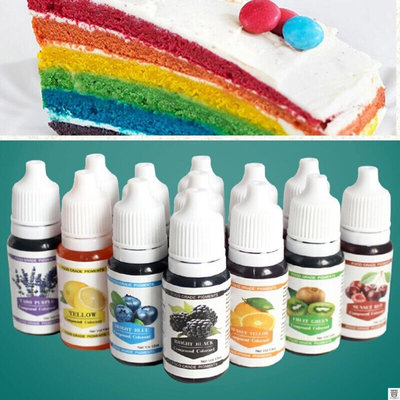 1Pc 12 Colors 10ML Macaron Ice Cream Cake Food Coloring