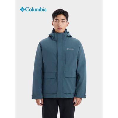 Columbia/哥伦比亚 男子户外羽绒三合一防水冲锋衣 WE7048-429