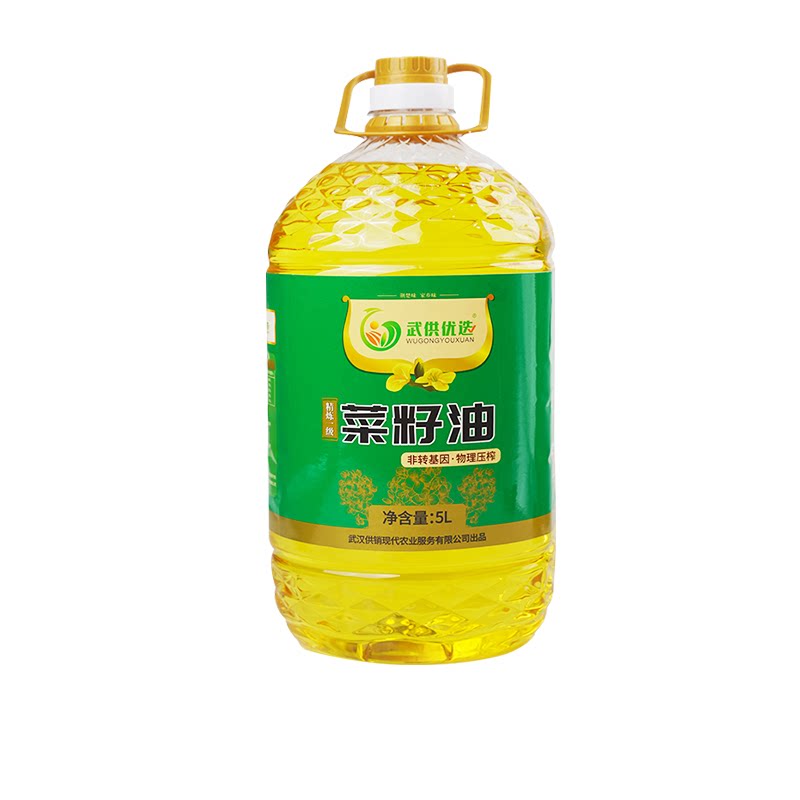 武供优选菜籽油5L一级压榨江汉平原鱼米之乡健康家庭装