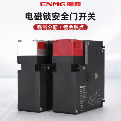 恩爵电磁锁安全门开关d4nl安全门电磁锁开关插销式DC24V机械锁定
