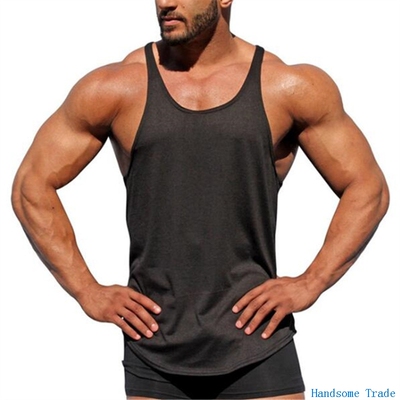 Y Back Gym Stringer Tank Top Men Cotton Vest男细带工字背心棉