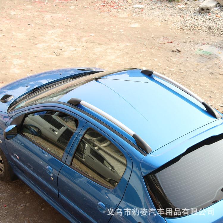 汽车行李架铝合两金免打孔车顶侧用装条配件改side roo装通纵杆粘
