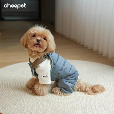 宠物装秋冬裤狗狗04B10681四脚背带马尔济斯泰迪狗可牵狗服引连体